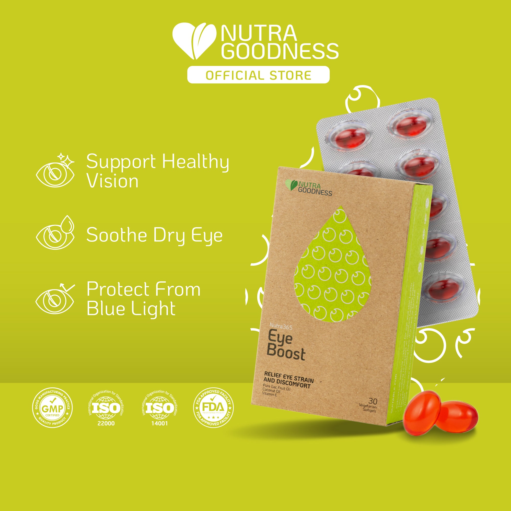 Nutra365 Eye Boost 30s - Support Healthy Vision & Relieve Eye Strain ...
